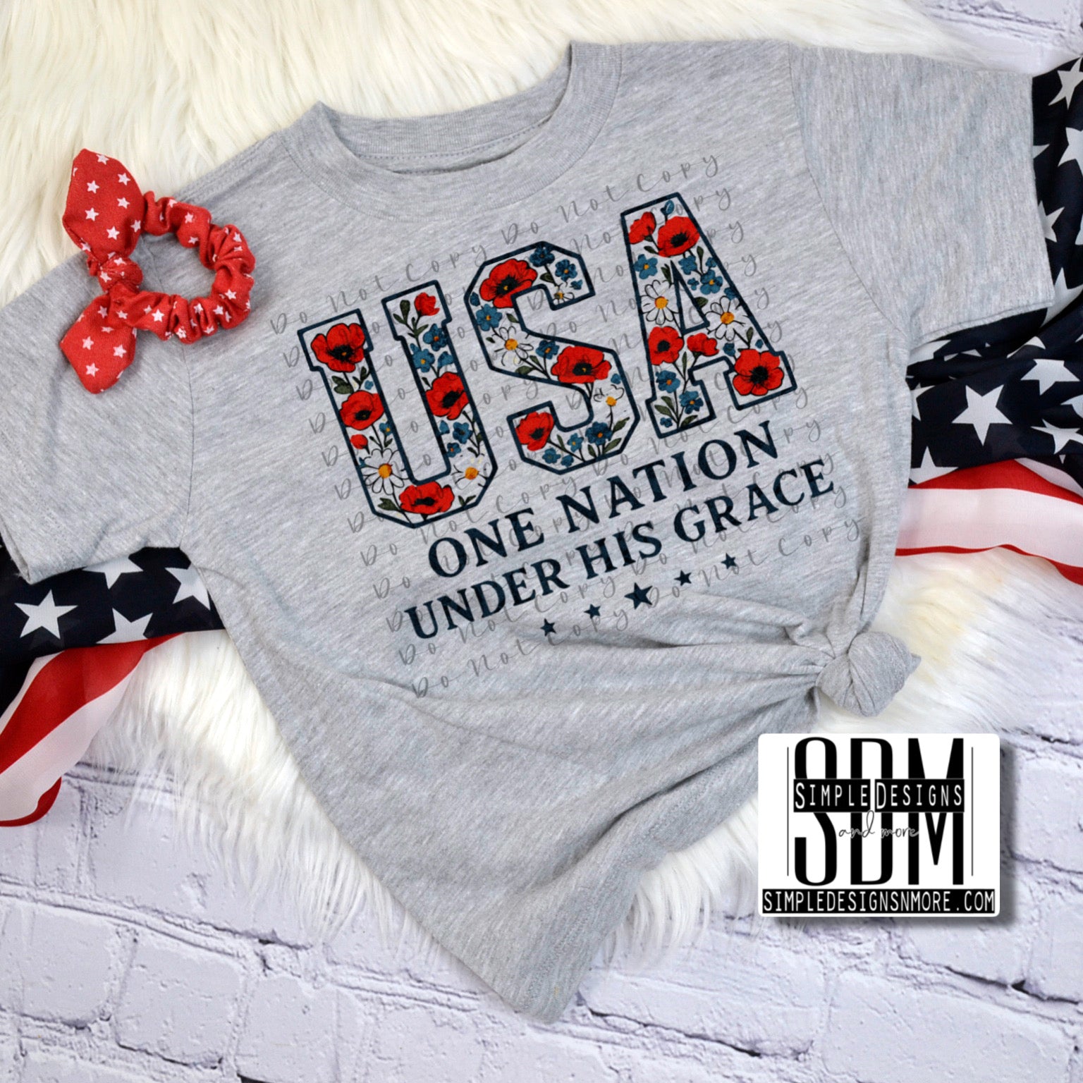 USA One Nation Under His Grace Independence Day Heat Transfer Sublimat ...