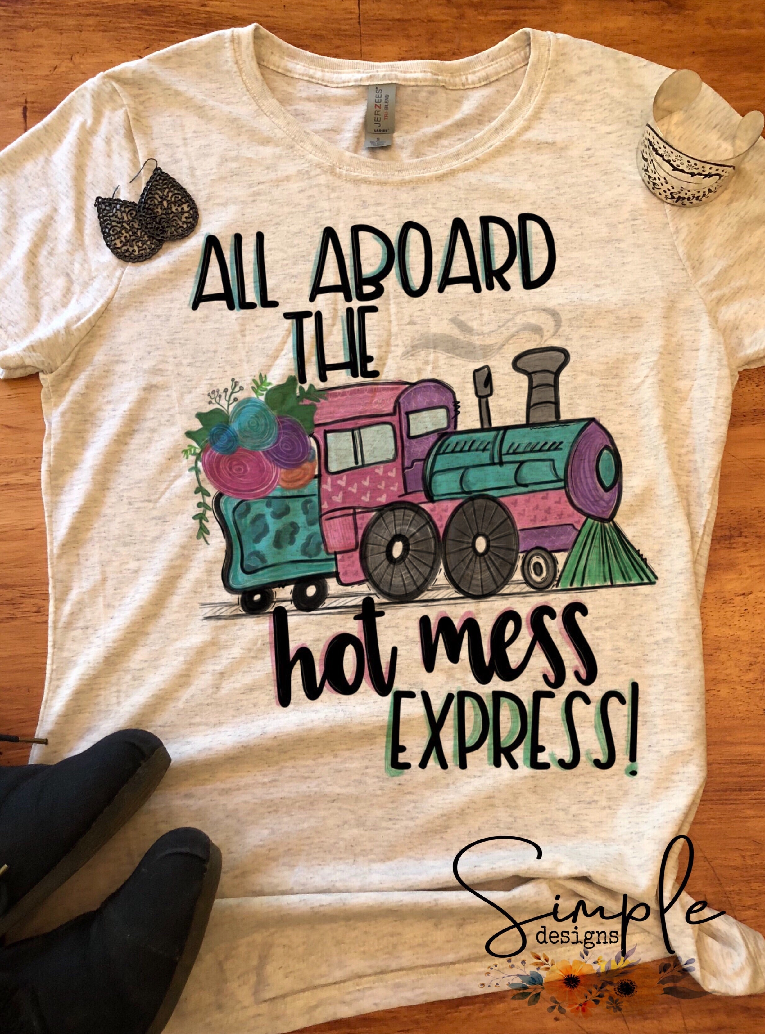 All Aboard the Hot Mess Express Sublimation Heat Transfer Sheet ...